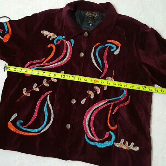 Alex Kim | Jackets & Coats | Alex Kim Womans 2x Velour Embroidered ...